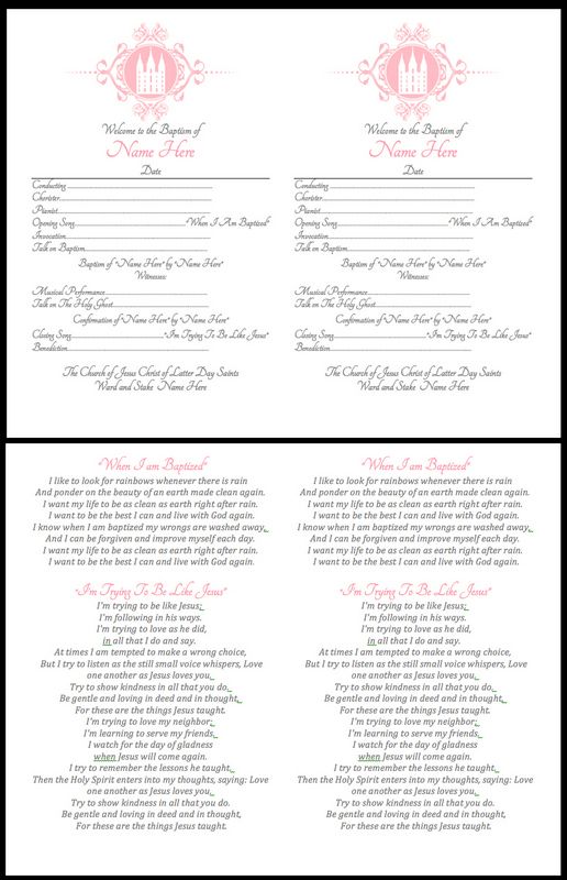 Like Mom And Apple Pie LDS Baptism Free Announcement And Program 